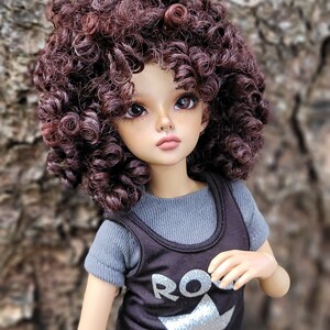 Custom Doll Wig for Minifee 1/4 BJD Dolls tan Caps 6-7 Head Size of Bjd ...
