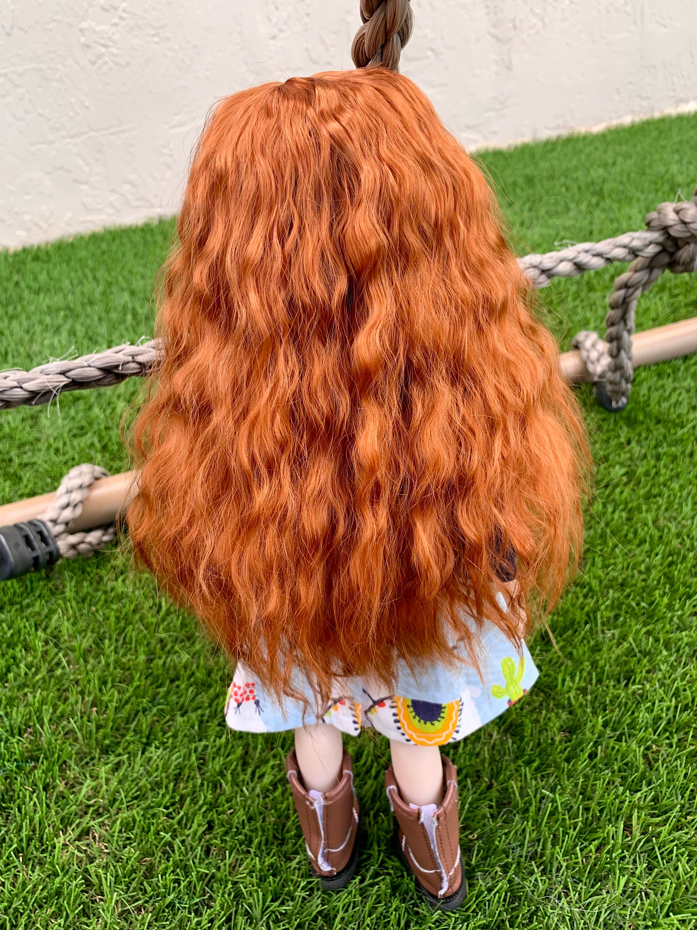 Custom Doll WIG Exclusive Vegan Mohair-fits 9-10