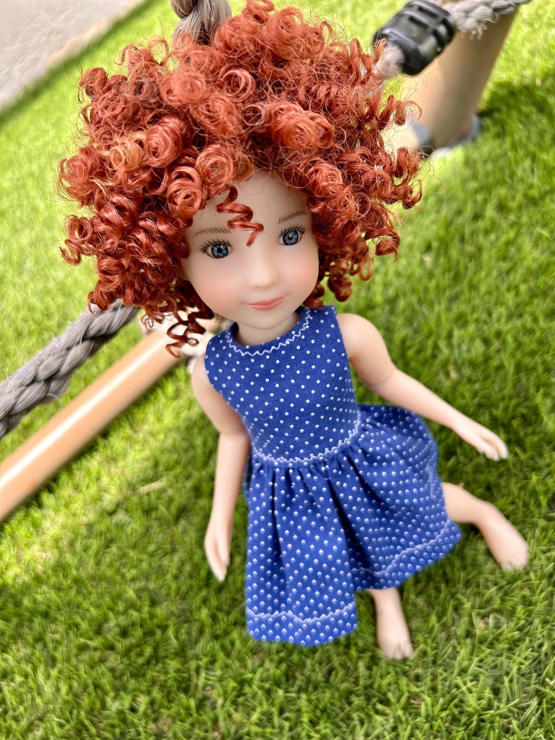 Custom WIG for 13" Dianna Effner Little Darling Head Size 7-8" Tonner ...