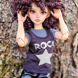 Custom Doll Wig for Minifee 1/4 BJD Dolls tan Caps 6-7 Head Size of Bjd ...
