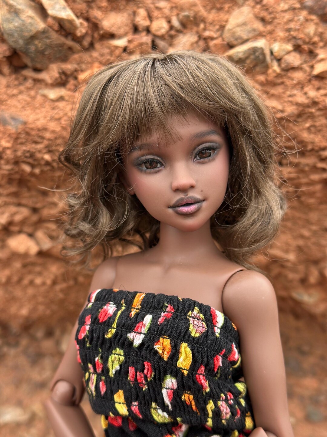 PREORDER Custom Doll Wig for Minifee 1/4 BJD Dolls- "tan Caps" 6-7 ...