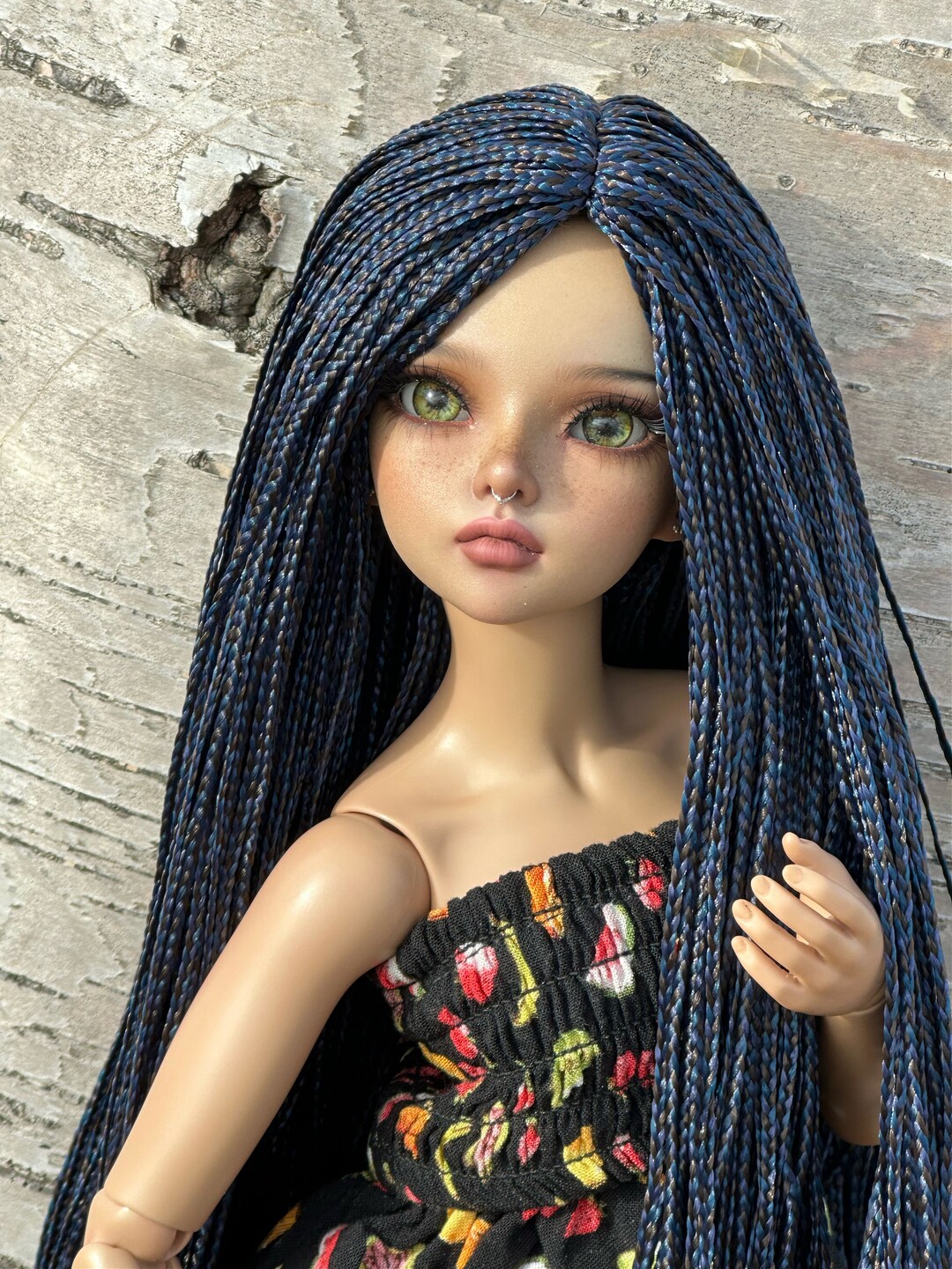 Custom Doll Wig for Minifee 1/4 BJD Dolls tan Caps 6-7 Head Size of Bjd ...