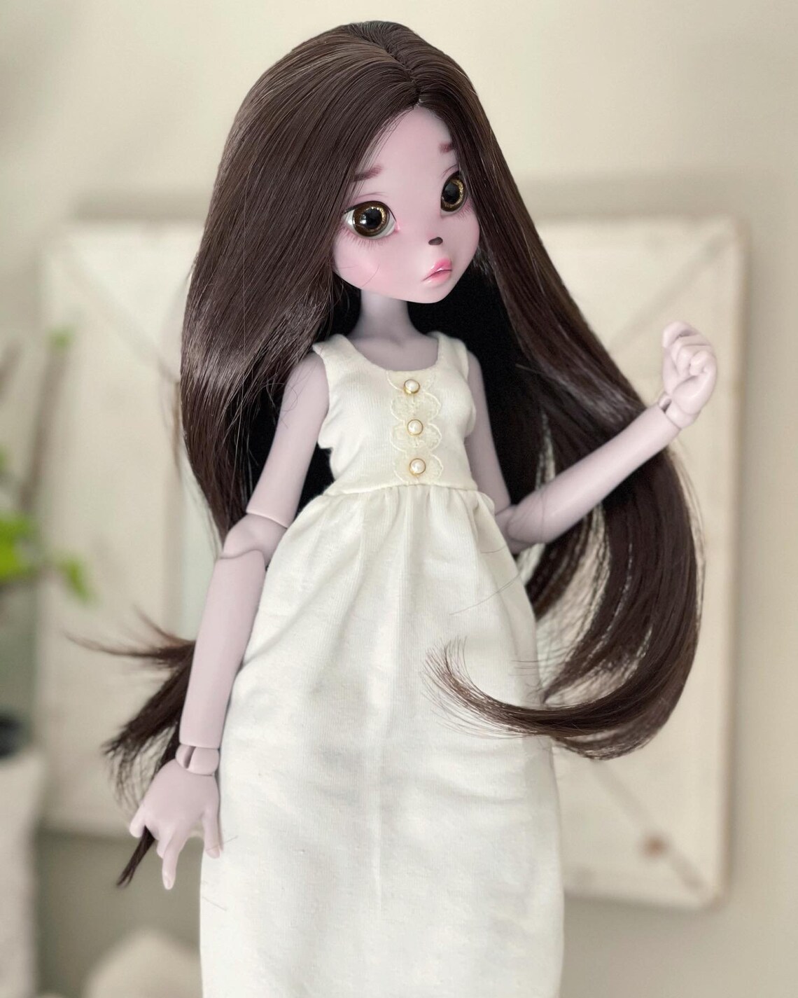Custom Doll Wig for Minifee 1/4 BJD Dolls tan - Etsy