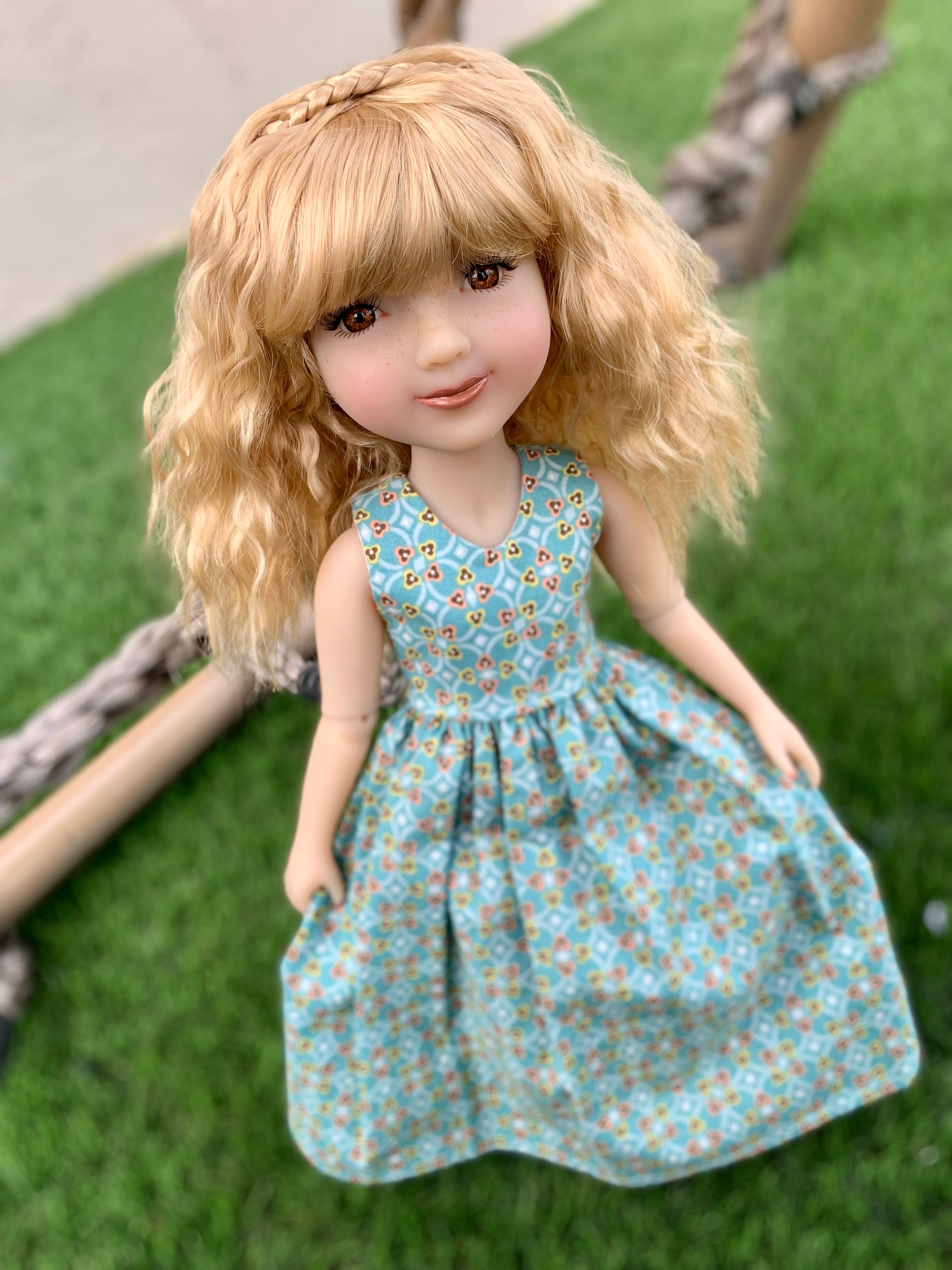 Custom Doll WIG Exclusive Vegan Mohair-fits 9-10" Head Size Kaye Wiggs ...