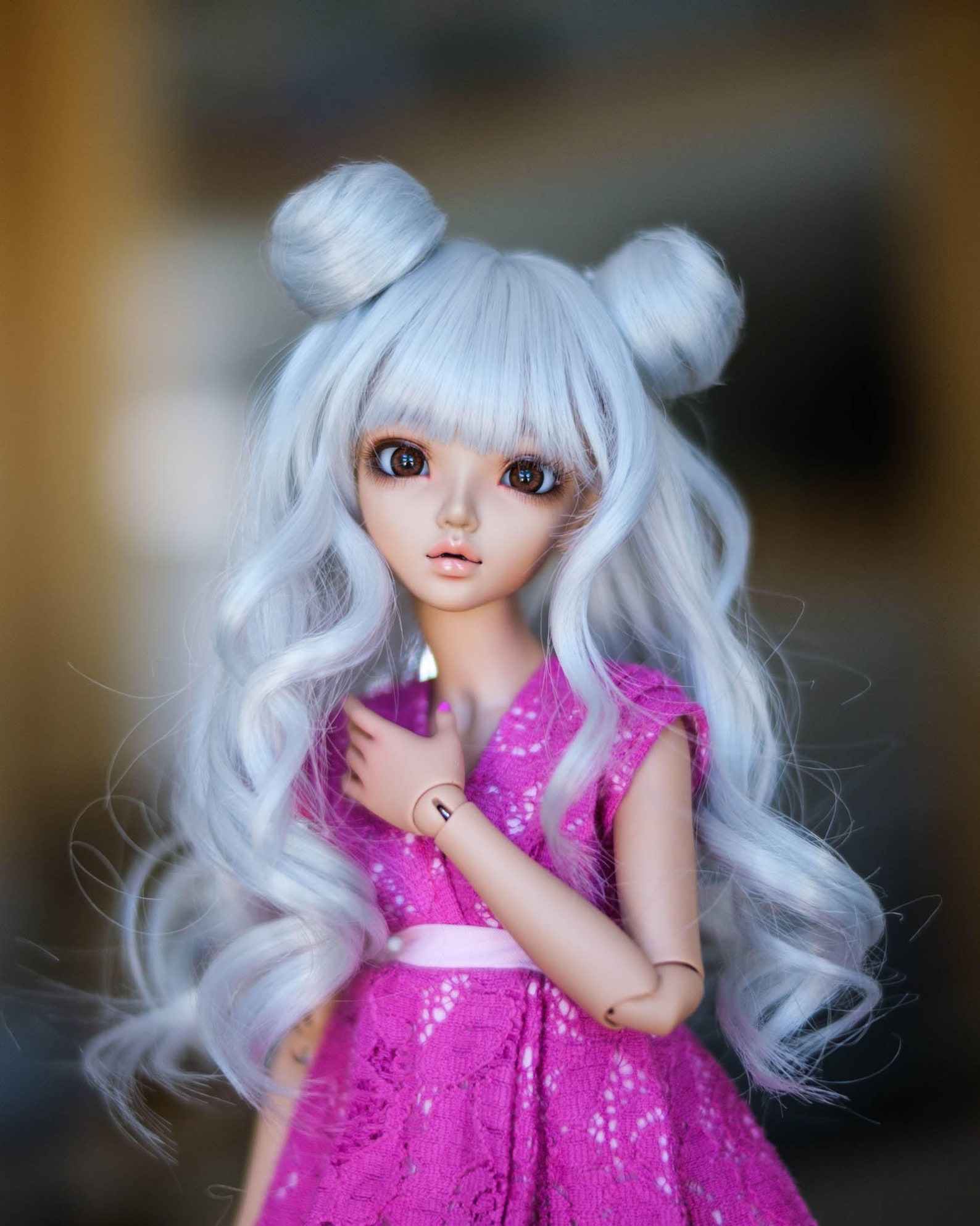 Custom Doll Wig for Minifee Dolls tan Caps 6-7 Head Size of Bjd, Msd ...