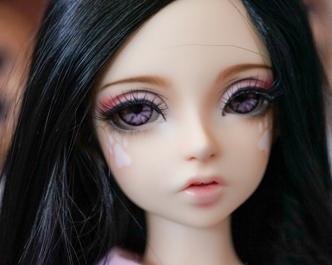 Custom Doll Wig for Minifee 1/4 BJD Dolls- "tan Caps" 6-7" Head Size of ...