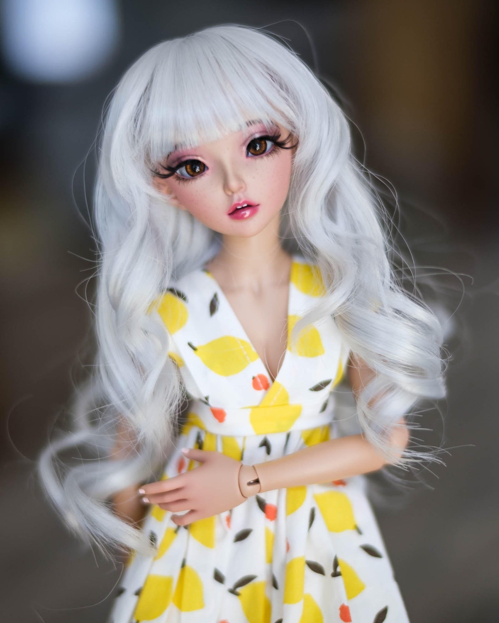 Custom Doll Wig for Minifee Dolls tan Caps 6-7 Head Size of Bjd, Msd, Boneka ,fairyland Minifee ...