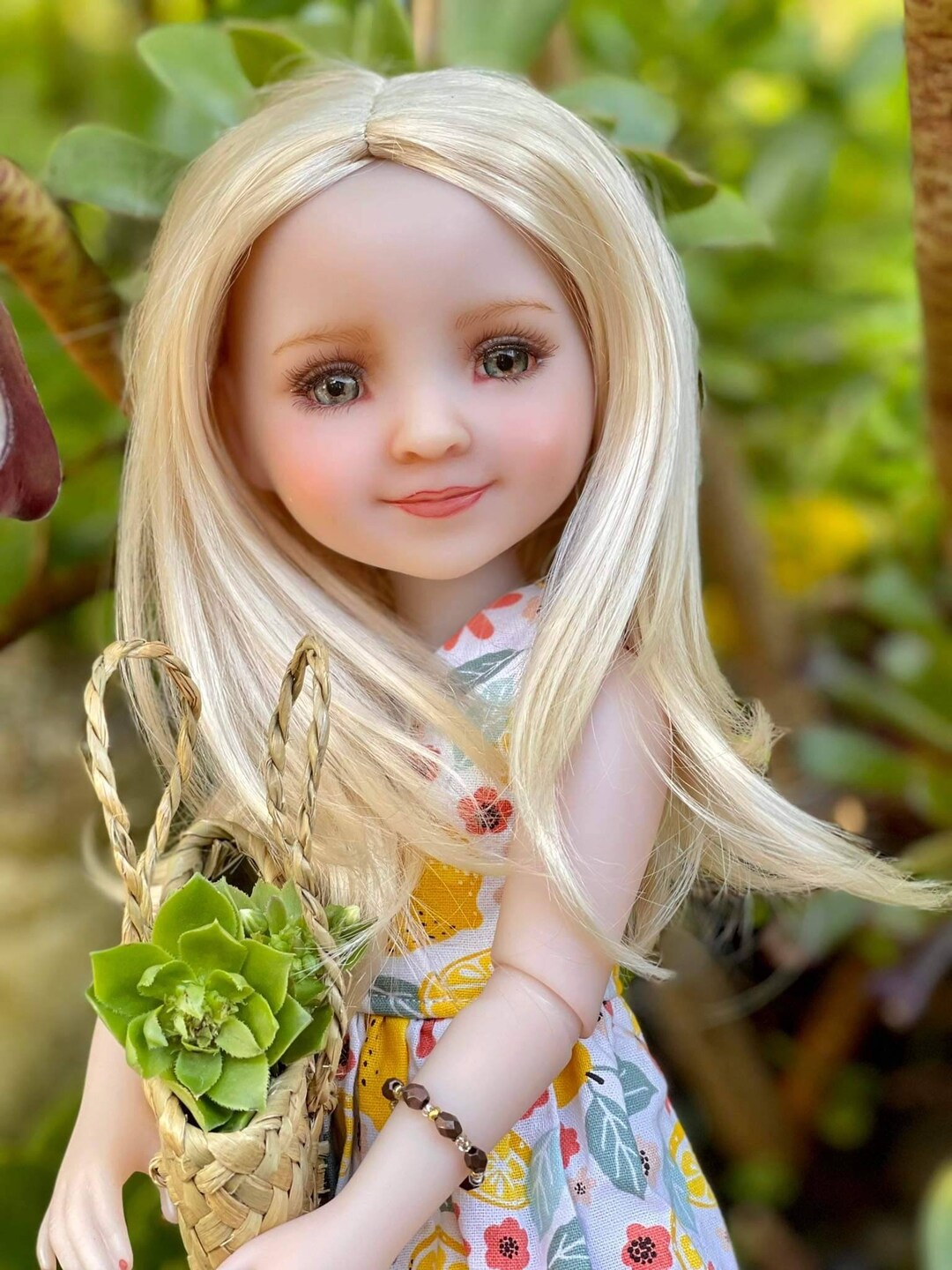 PREORDER Exclusive Vegan Mohair Custom Doll WIG Fits 8-9" Head Size ...