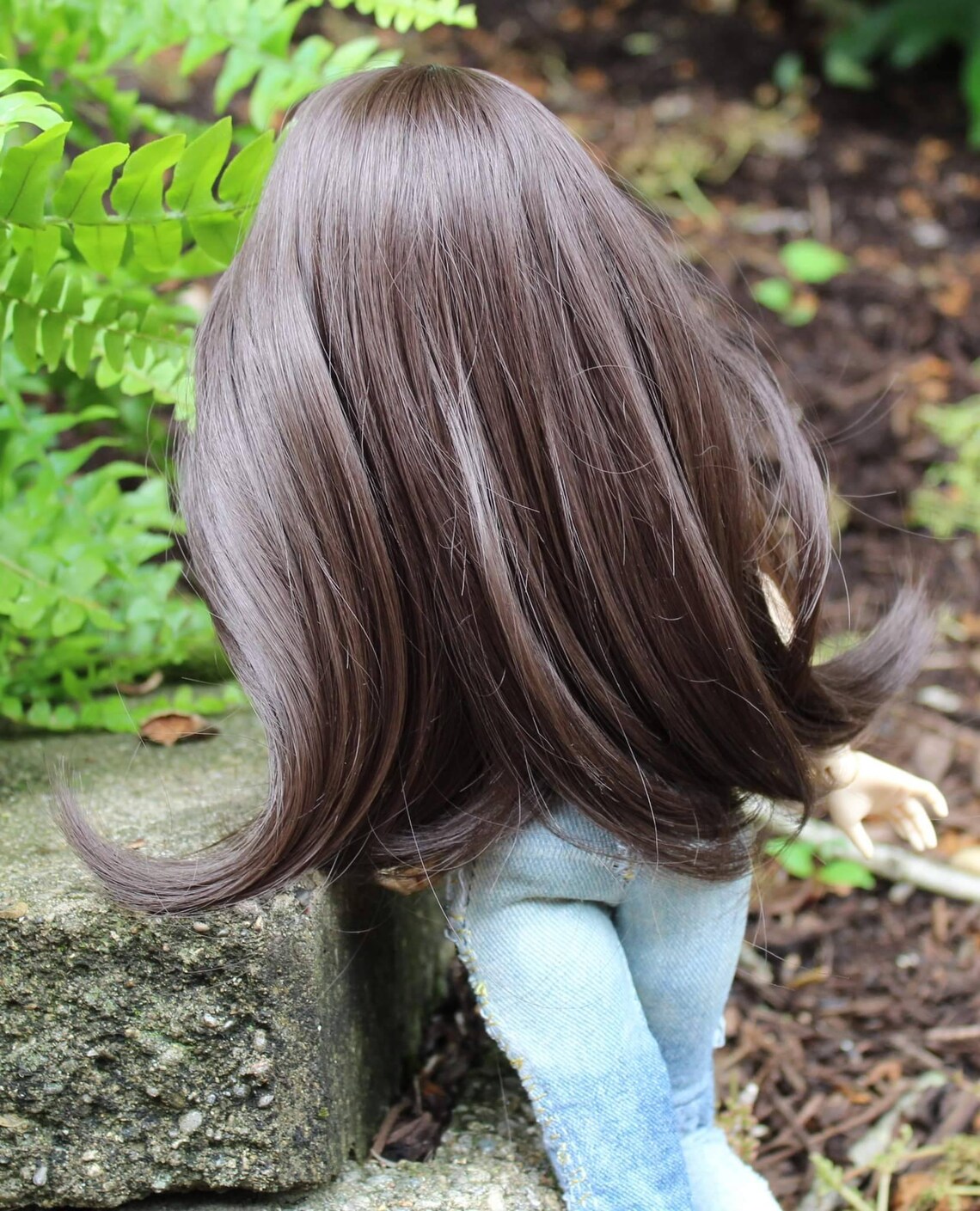 Custom Doll Wig for Minifee 1/4 BJD Dolls- "tan Caps" 6-7" Head Size of ...