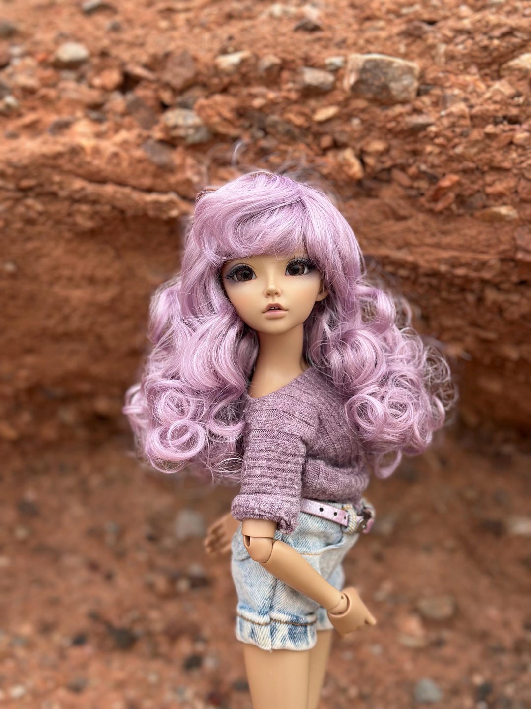 PREORDER Zazou Custom Doll Wig for Minifee 1/4 BJD Dolls-"tan Caps" 6-7" Head Size of Bjd, Msd ...