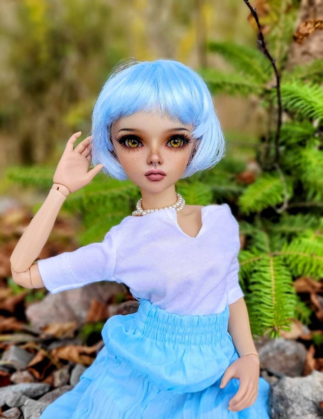 PREORDER Custom Doll Wig for Minifee 1/4 BJD Dolls- "tan Caps" 6-7 ...
