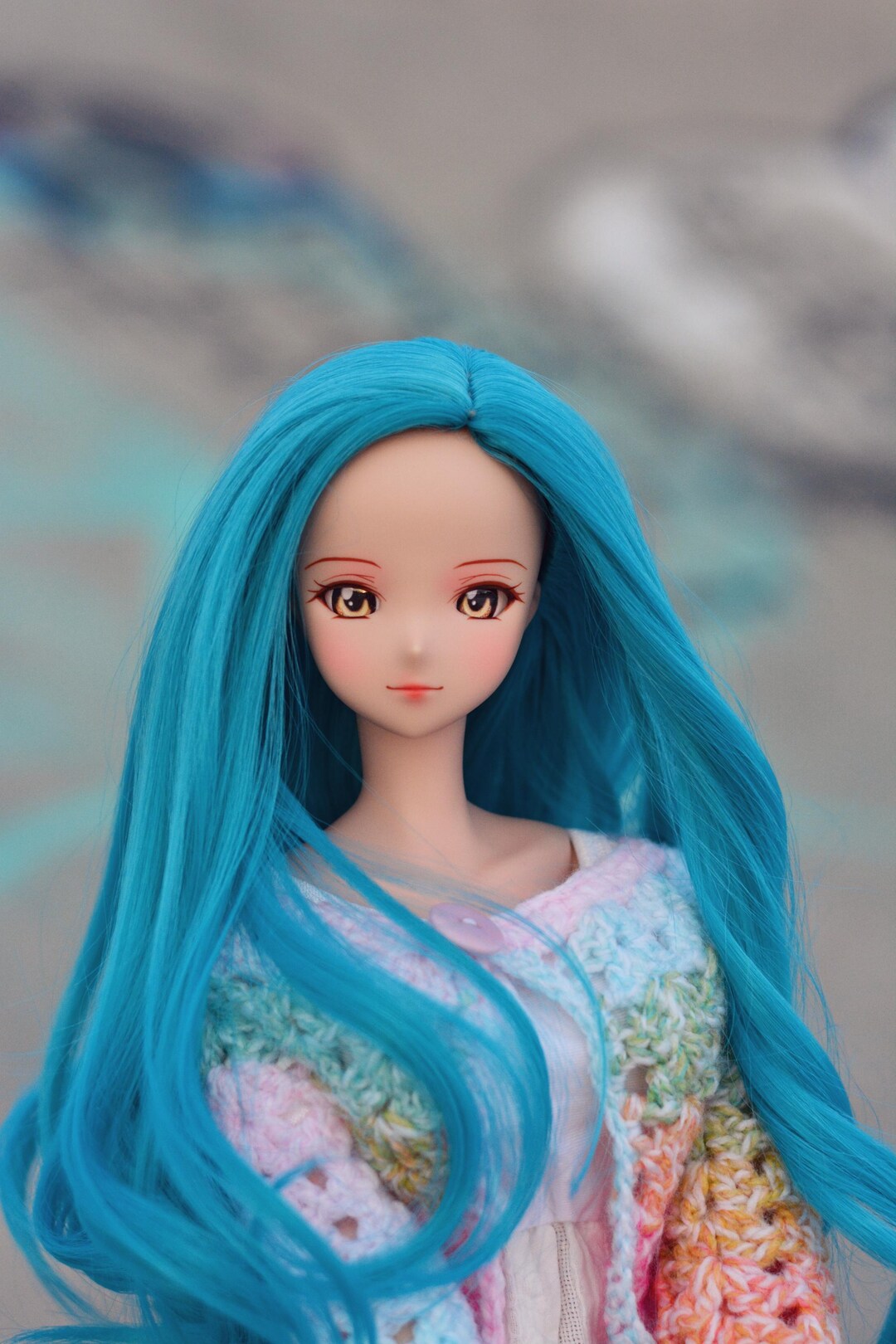 Custom Doll Wig for Smart Dolls- "tan Caps" 8-9" Head Size of Bjd, SD ...