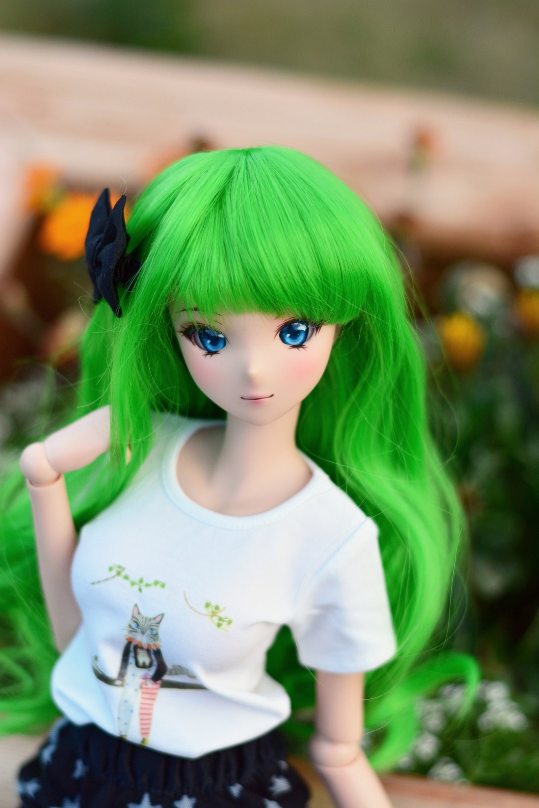 Custom Doll WIG for Smart Dolls- Heat Safe- Tangle Resistant- 8.5" Head ...