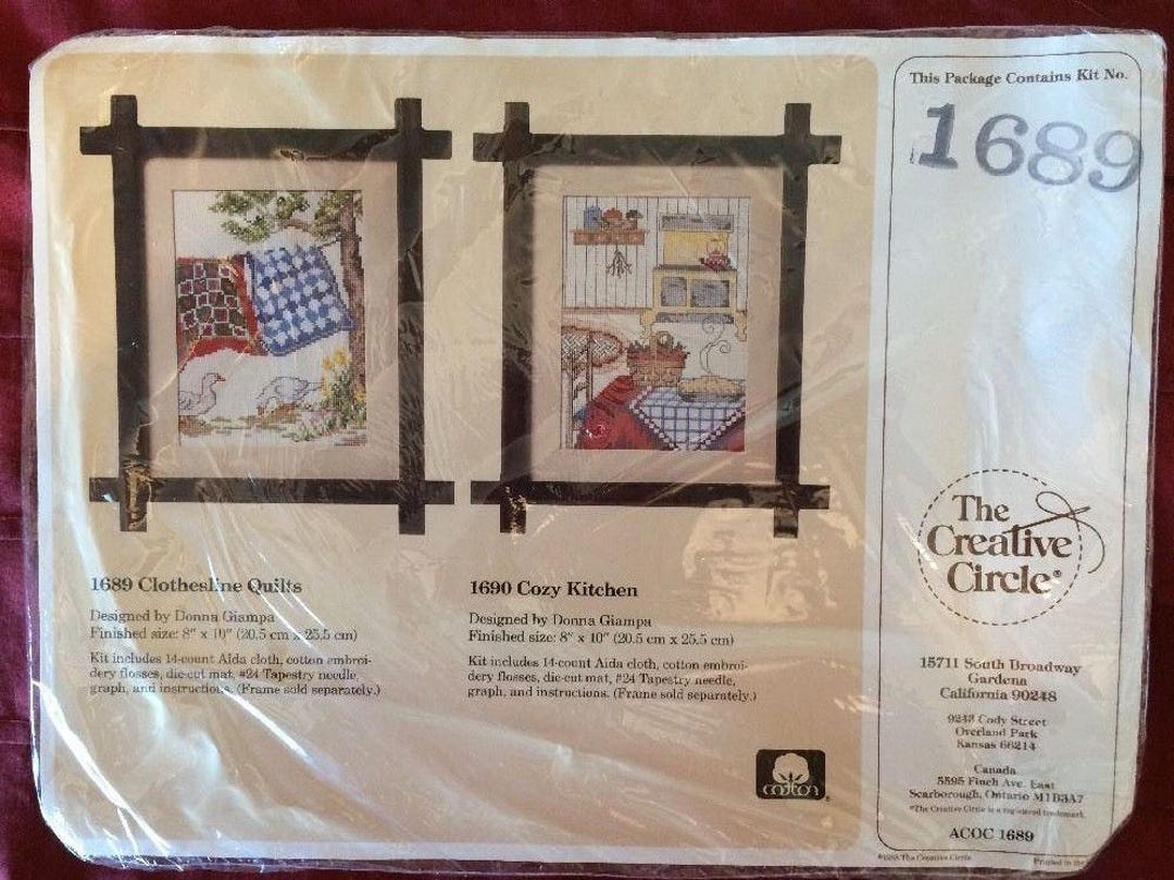 Creative Circle 1689 Clothesline Quilts Cross Stitch Kit 8 X - Etsy