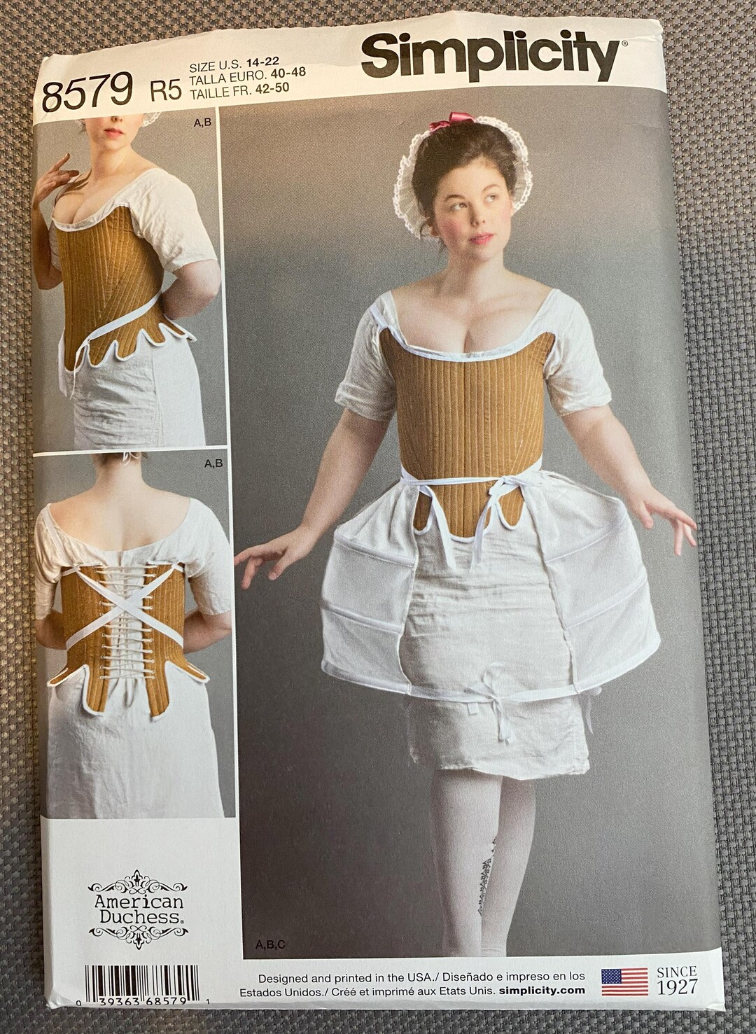 18th Century Undergarments Sewing Pattern - Simplicity 8579, American ...