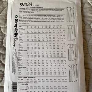 Simplicity 9434 Regency Era Style Dress Sewing Pattern Sz 10 - 18 ...