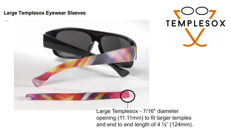 Spandex Eyewear Temple Sleeves: Colorful Arm Covers for Glasses - Etsy
