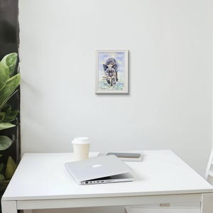 Silver Fox Watercolor Painting, Wild Animal Art, 7x5" - Etsy