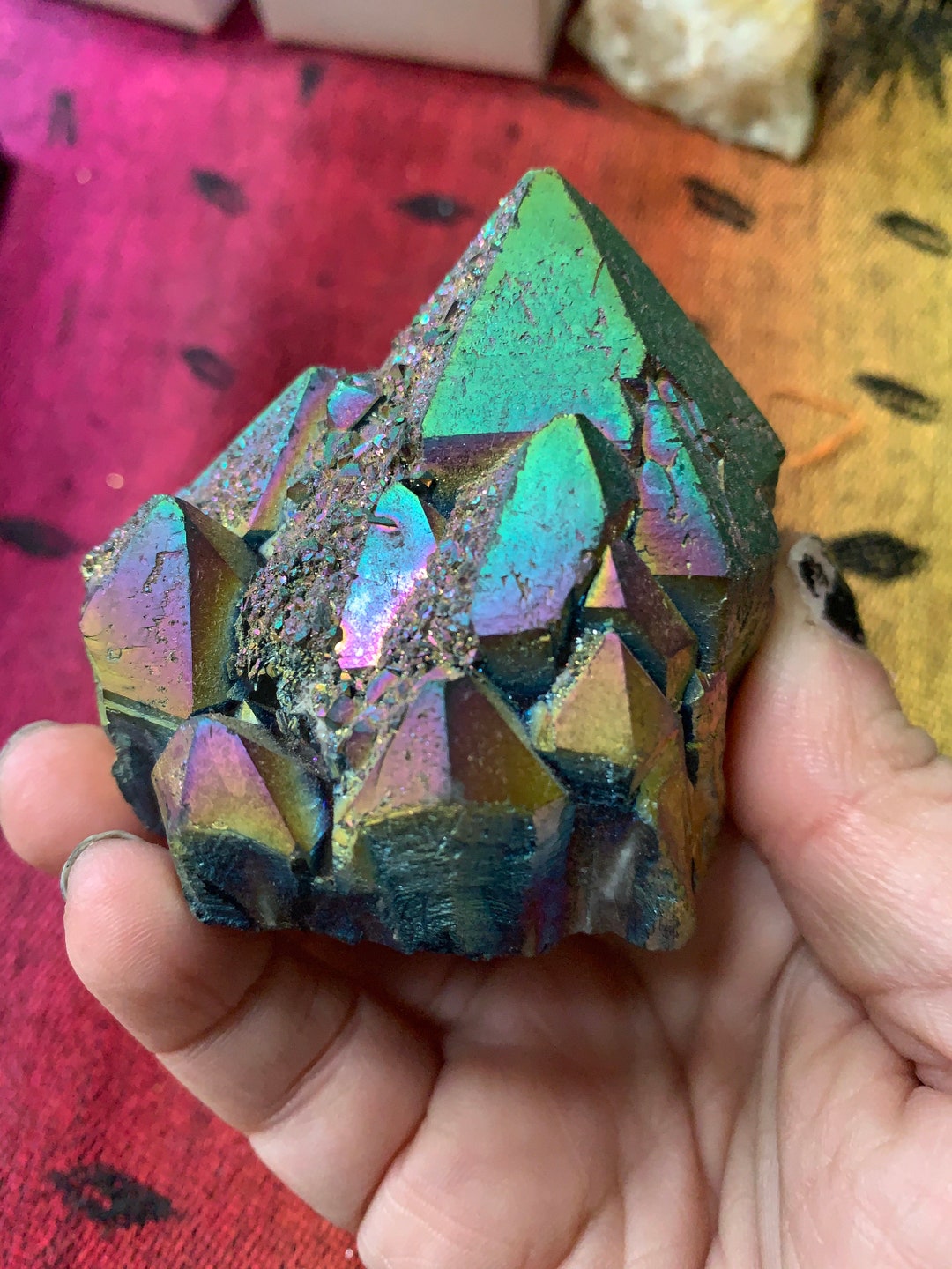 Super Cool Titanium Quartz Cluster - Etsy