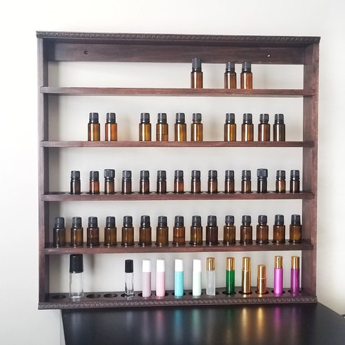 Essential Oil Storage Shelf Hanging Wood Oil Shelf - Etsy