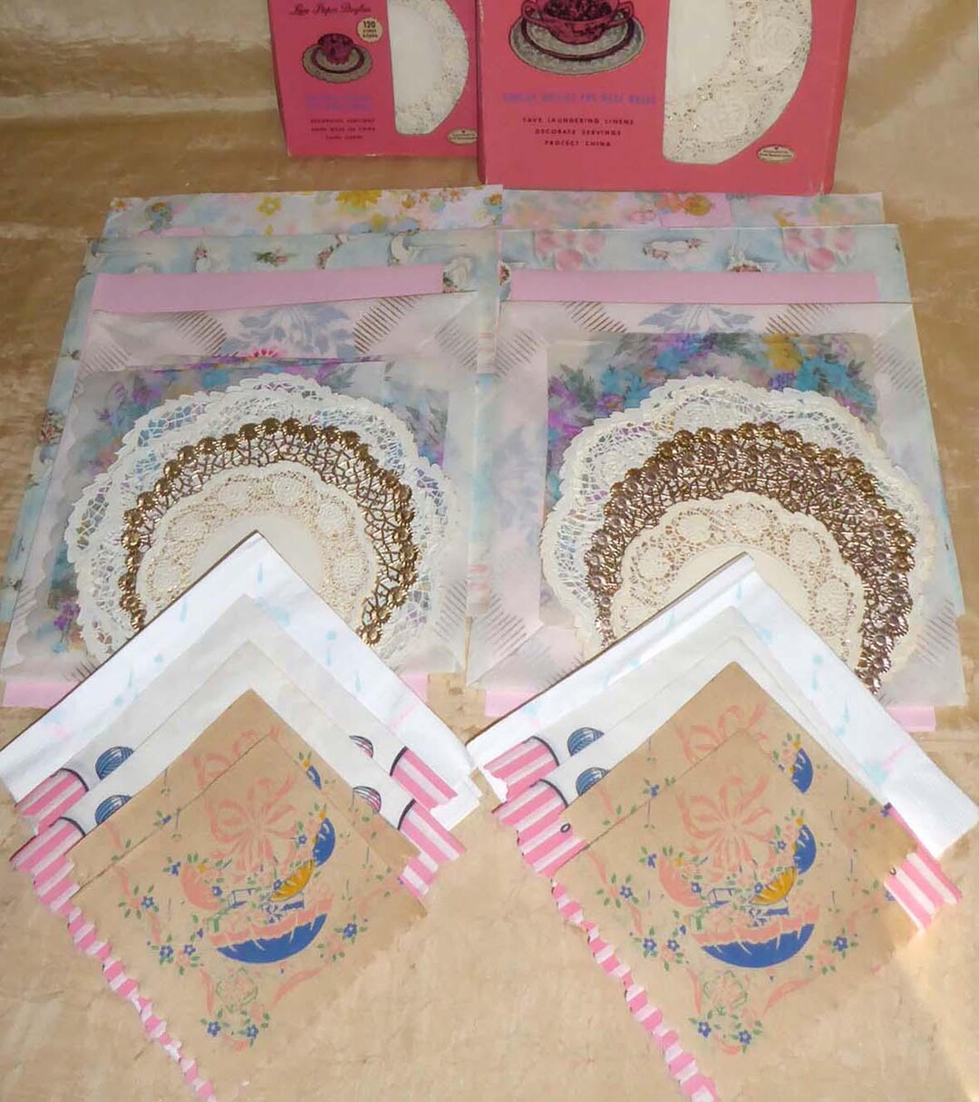 Vintage Junk Journaling Paper Bundle Napkins Paper Doilies Gift Wrap - Etsy