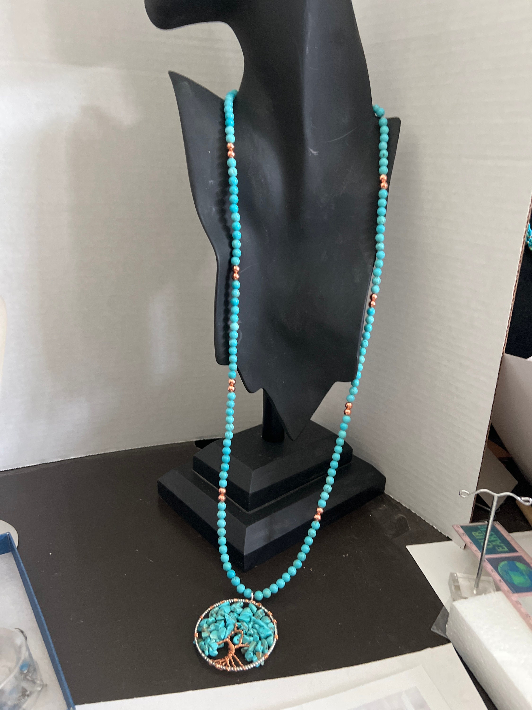 Turquoise Tree of Life Necklace - Etsy