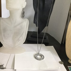 Crystal Medallion Long Pendant - Etsy