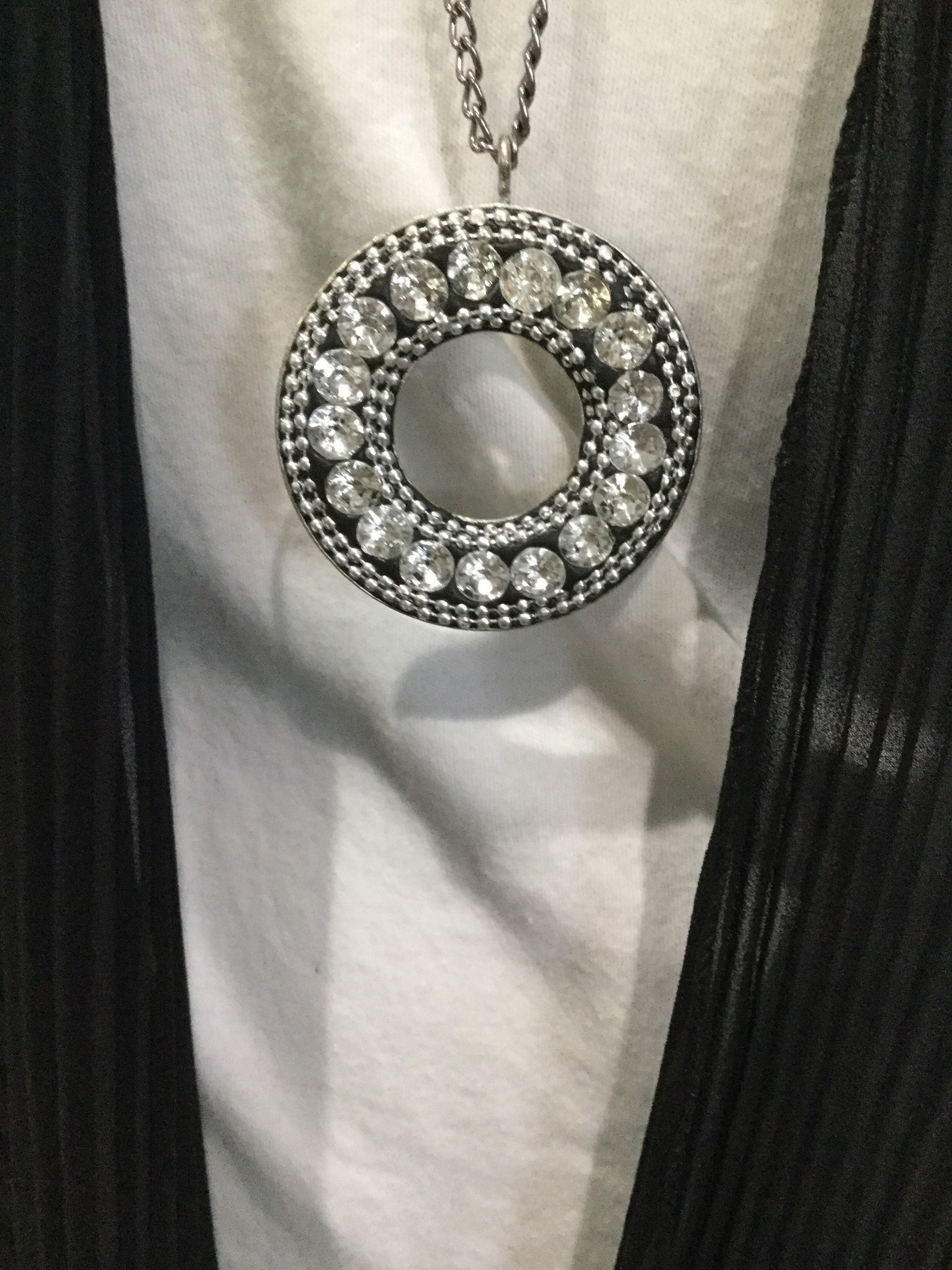 Crystal Medallion Long Pendant - Etsy
