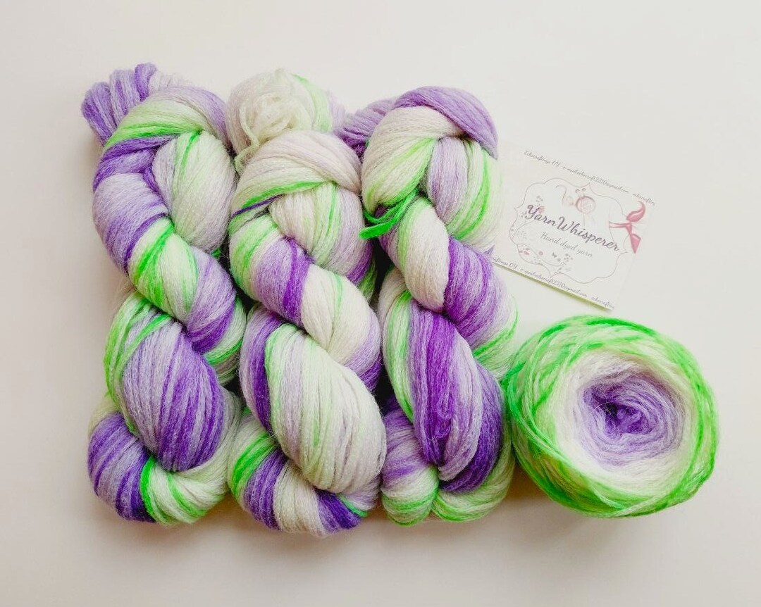 4 Skeins Gradient Alpaca Wool Yarn, Long Color Change Yarn, Ombre DK ...