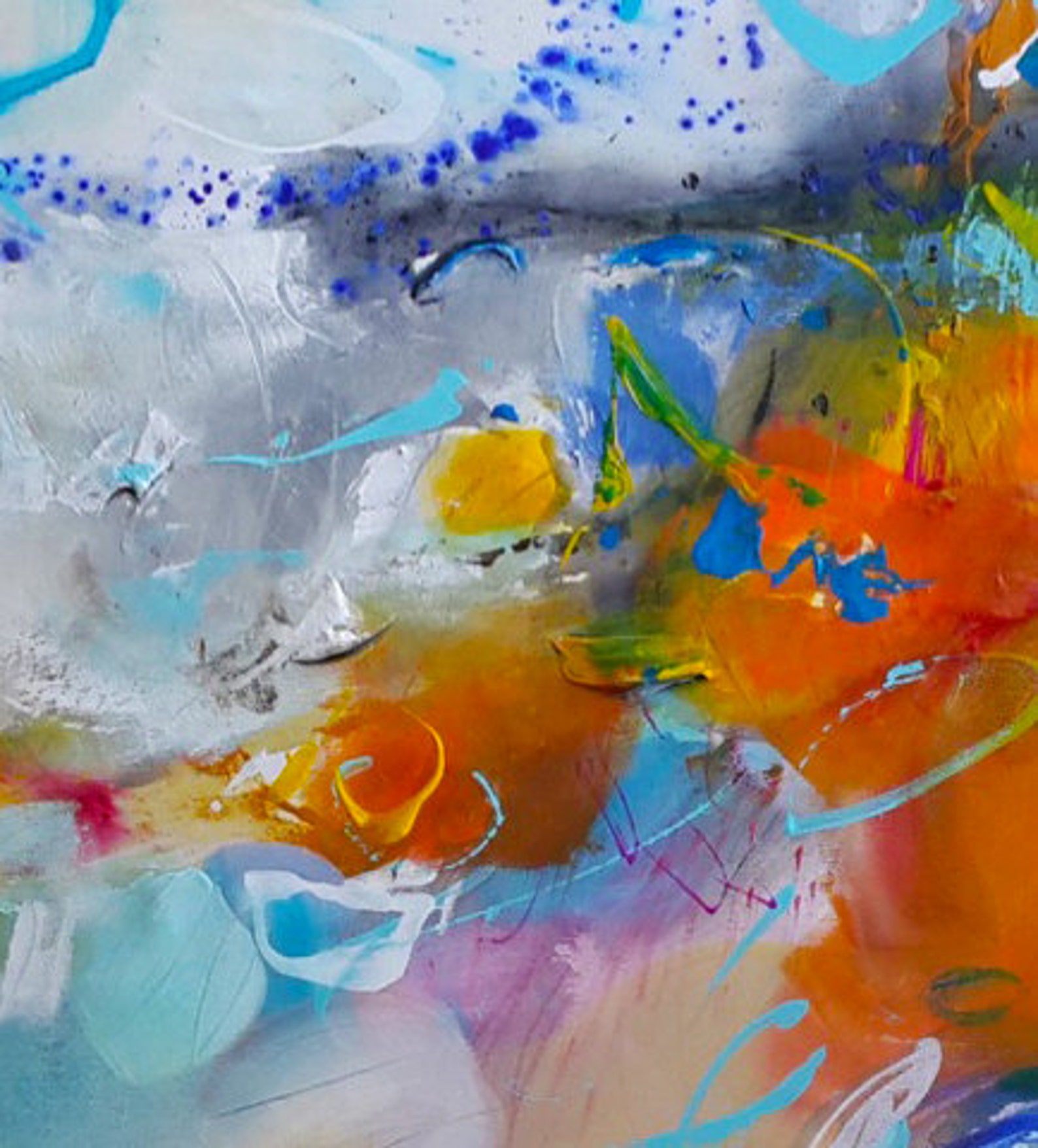 Abstract Art Print Canvas, Painting Living Room Large, Large Wall Art ...