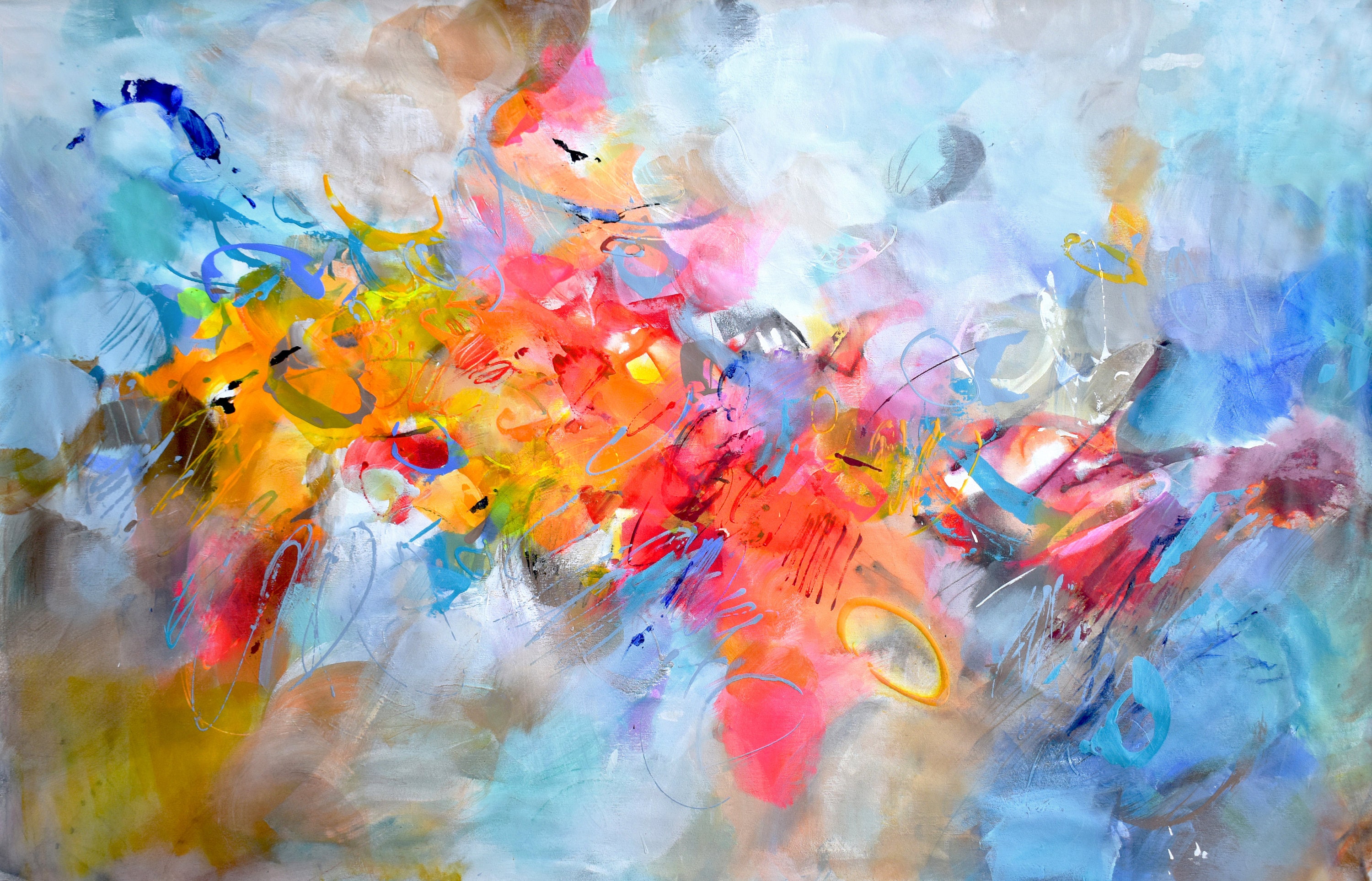 Abstract Art Original Painting Wall art Canvas Wall hanging | Etsy