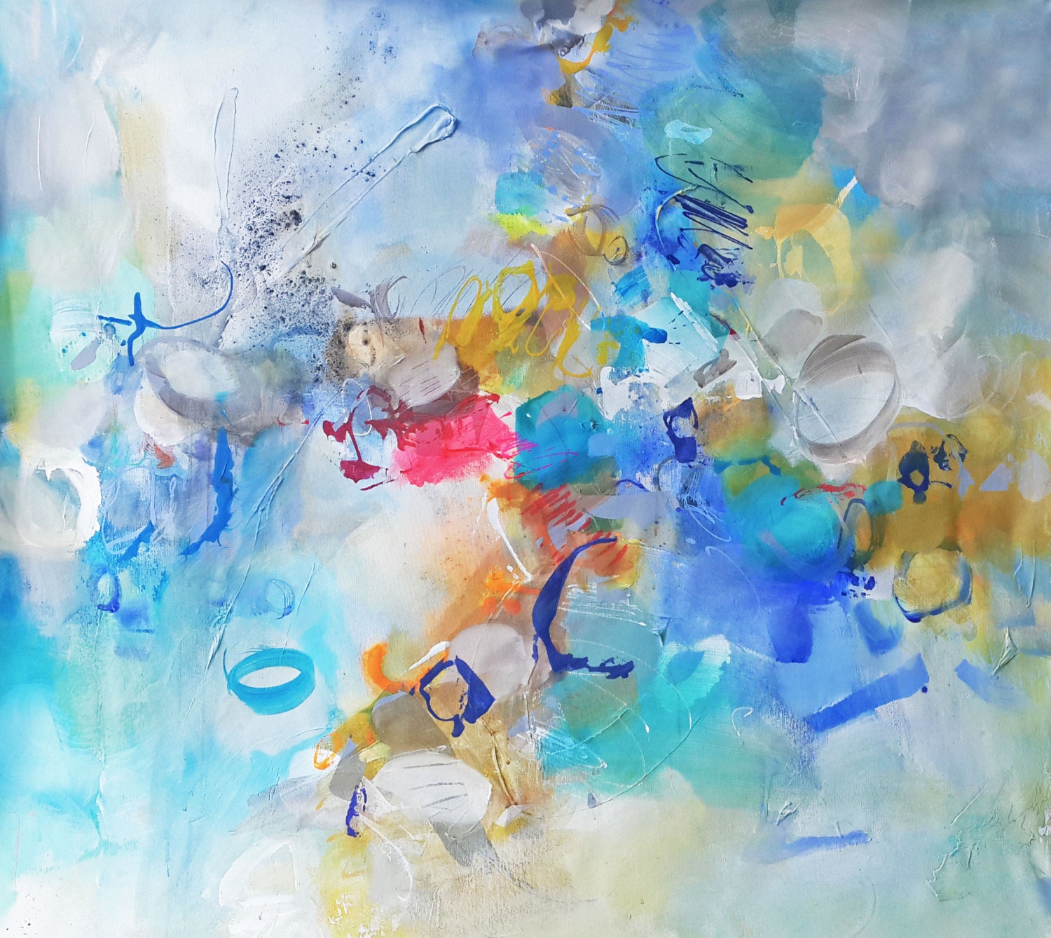 Abstract Art Print Canvas, Painting Living Room Large, Large Wall Art ...