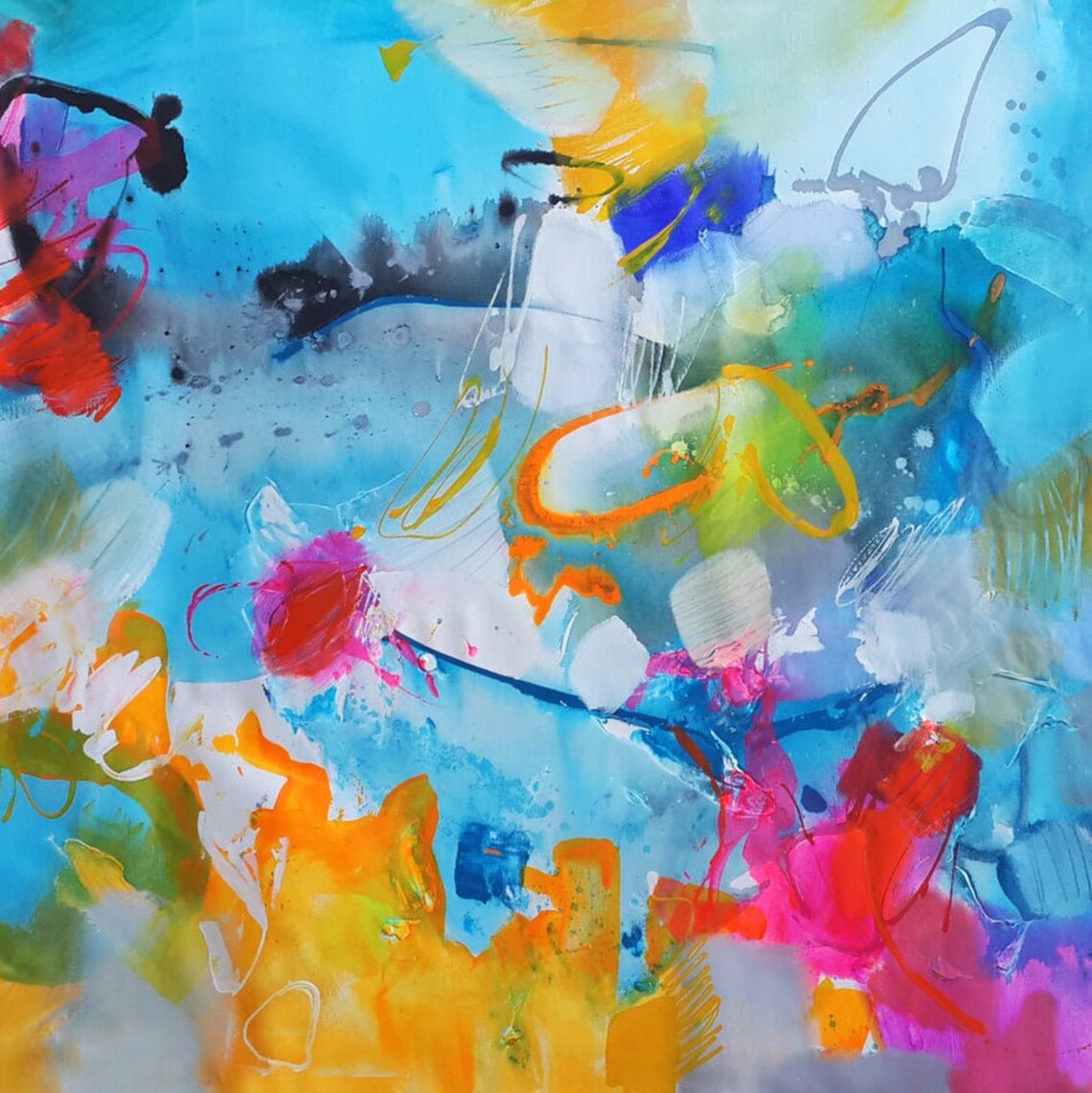 Triptych Art, Original Abstract Acrylic Painting, Modern Art Abstract ...