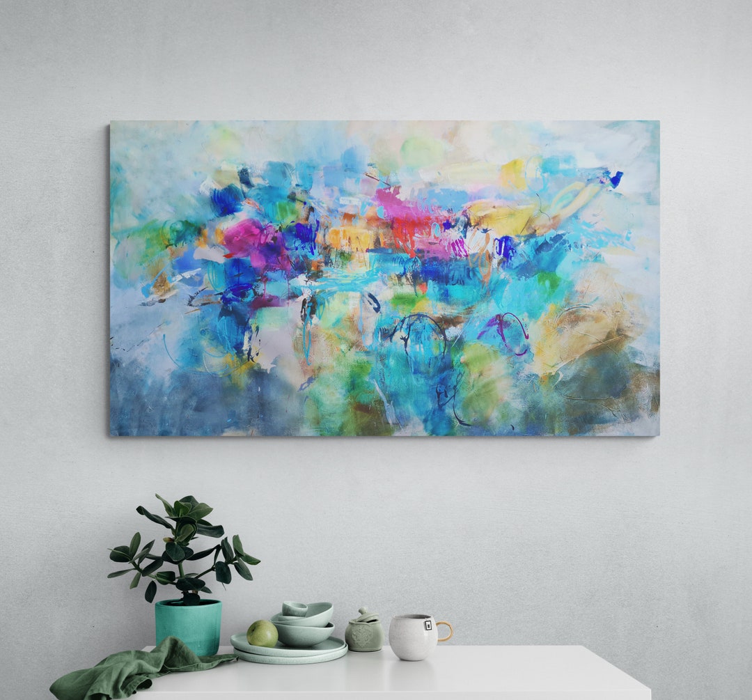 Abstract Painting Canvas Original, Large Wall Art Canvas, Acrylic ...