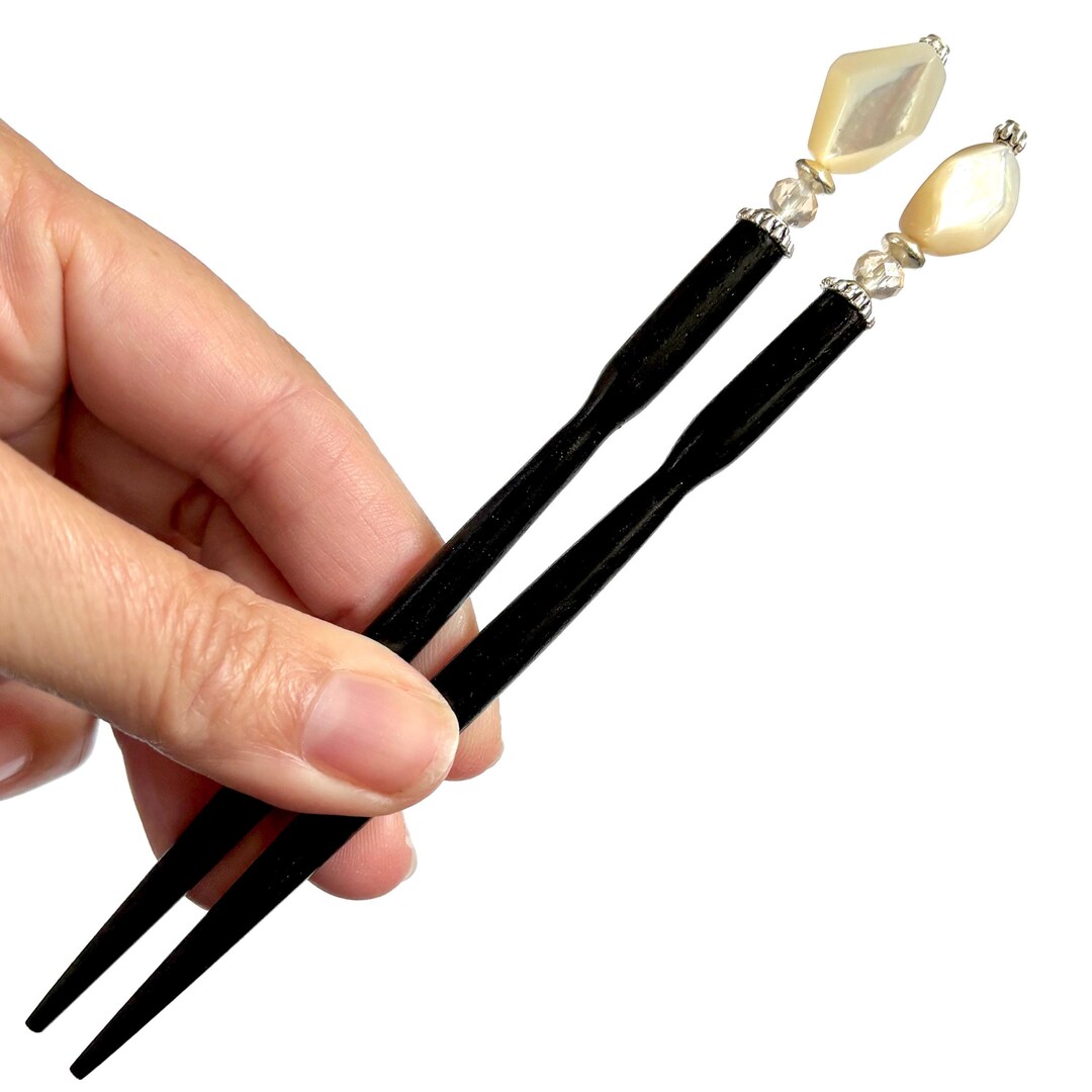Set of 2 “bette” Tidal Hair Sticks. Y2K Hair Trend. Seen in FLAUNT ...
