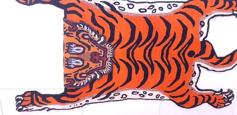 Tibetan Rug Tiger Design Handmade Carpet Floor Decor for New | Etsy