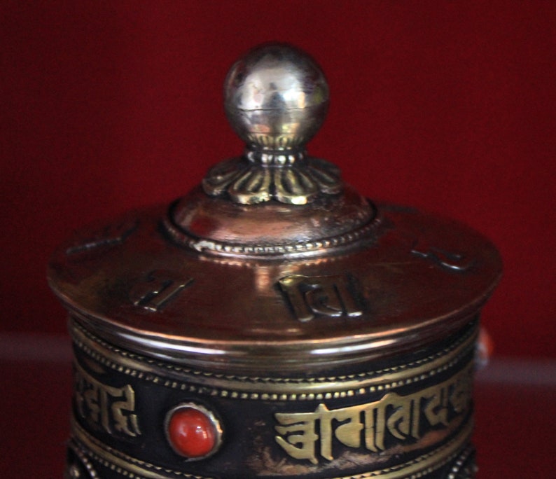 Beautiful Asta Mangal Om Mantra Prayer Wheel From Nepal | Etsy