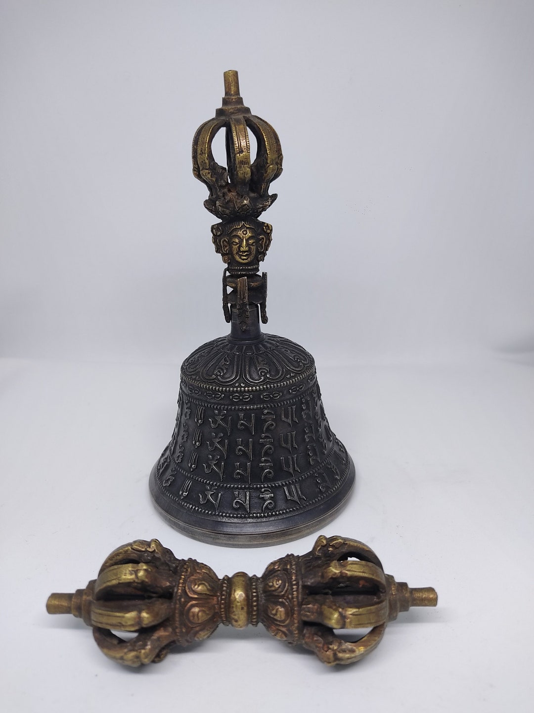 Bell and Vajra Set Buddhist Rituals Meditation Gift Nepal - Etsy