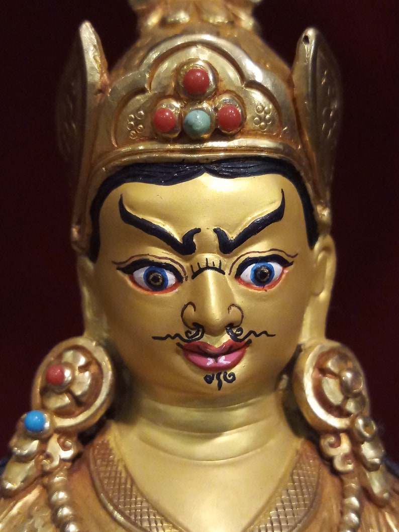 Padmasambhav Guru Rimpoche Statue Full Gold Tibetan Handmade - Etsy