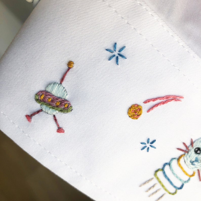 Space Theme Embroidery PDF Pattern Modern Hand Embroidery - Etsy