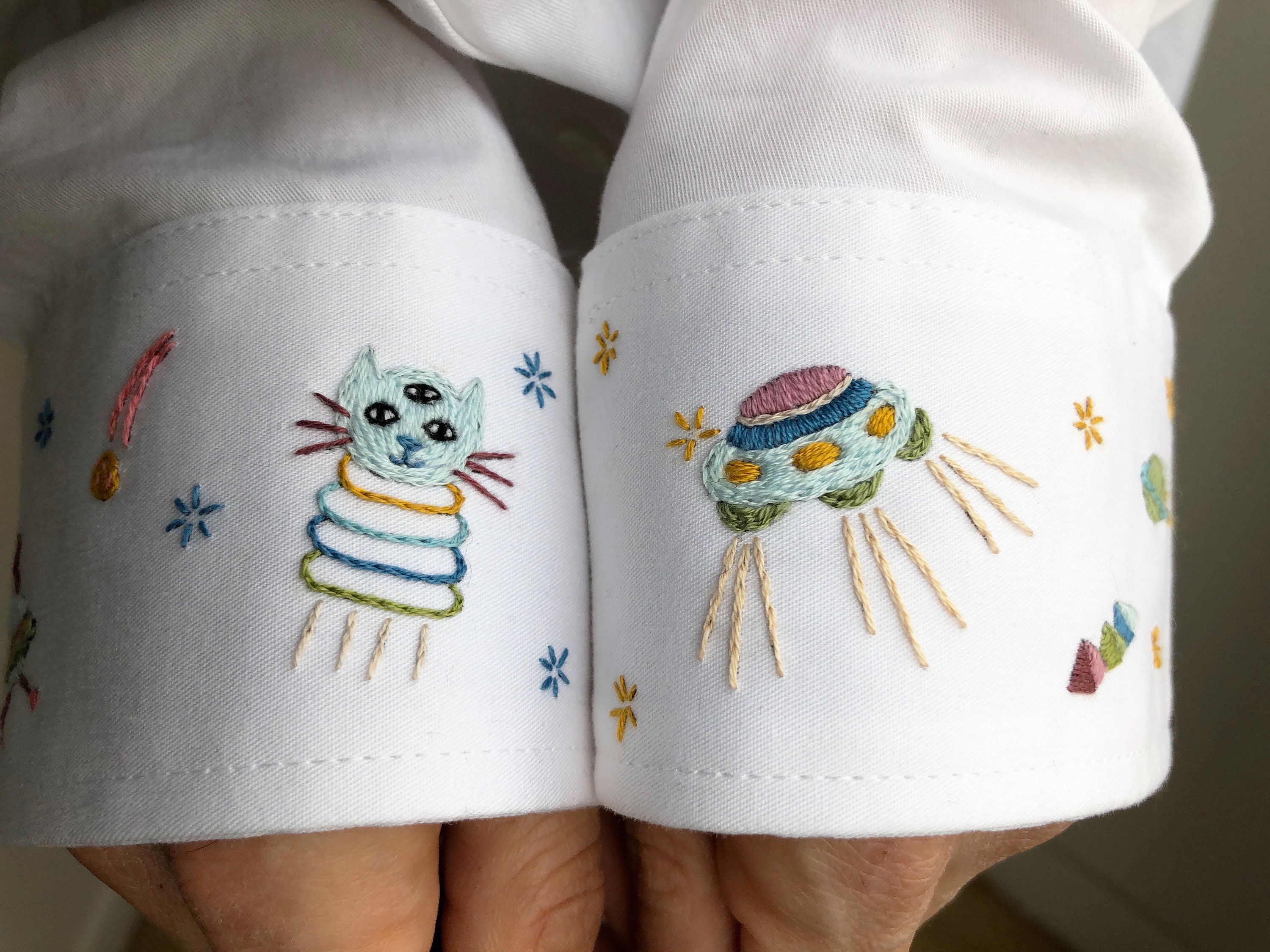 Space Theme Embroidery PDF Pattern Modern Hand Embroidery | Etsy