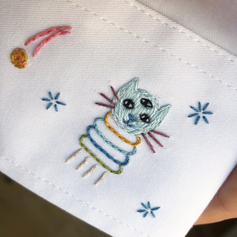 Space Theme Embroidery PDF Pattern | Modern Hand Embroidery | DIY Alien ...