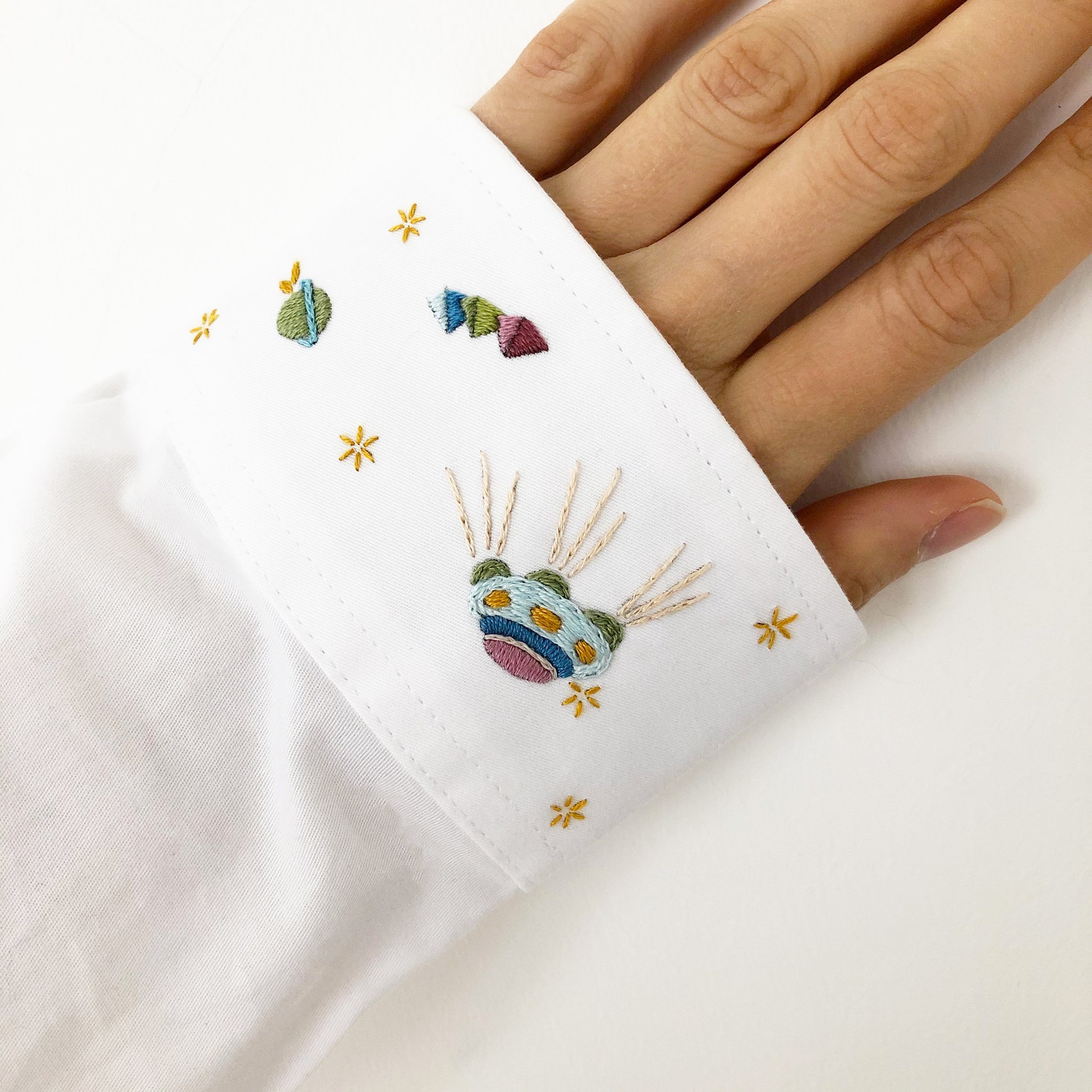 Space Theme Embroidery PDF Pattern | Modern Hand Embroidery | DIY Alien ...