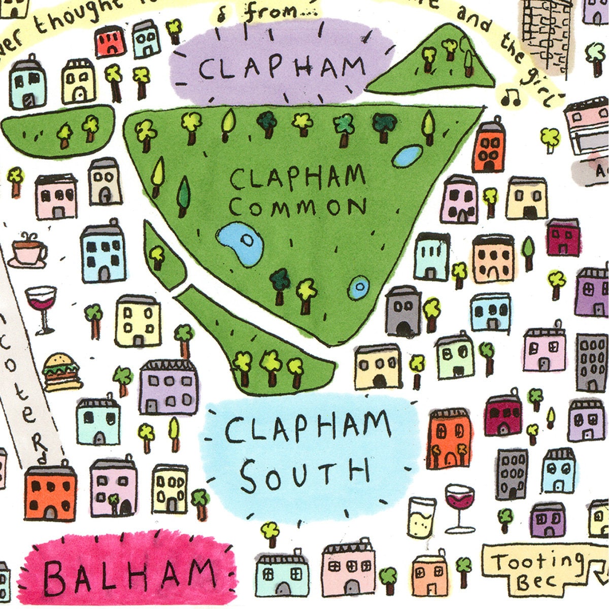 Illustrated Map of South West London, Limited Edition, 2nd Edition ...