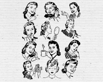 Retro stencils | Etsy