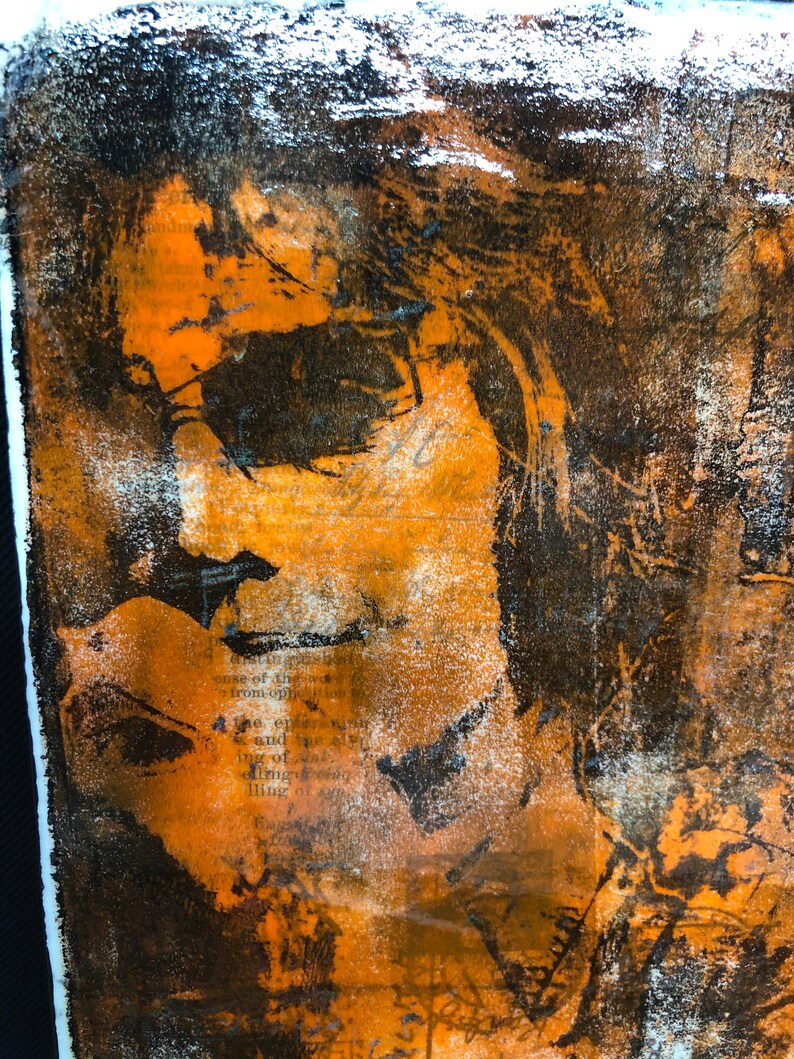 Monoprint Collage Music Collage Magazine Art Tom Petty | Etsy