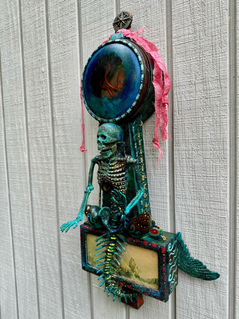 Unique Skeleton Mermaid Sea Shrine Found Object Sculpture Vintage ...