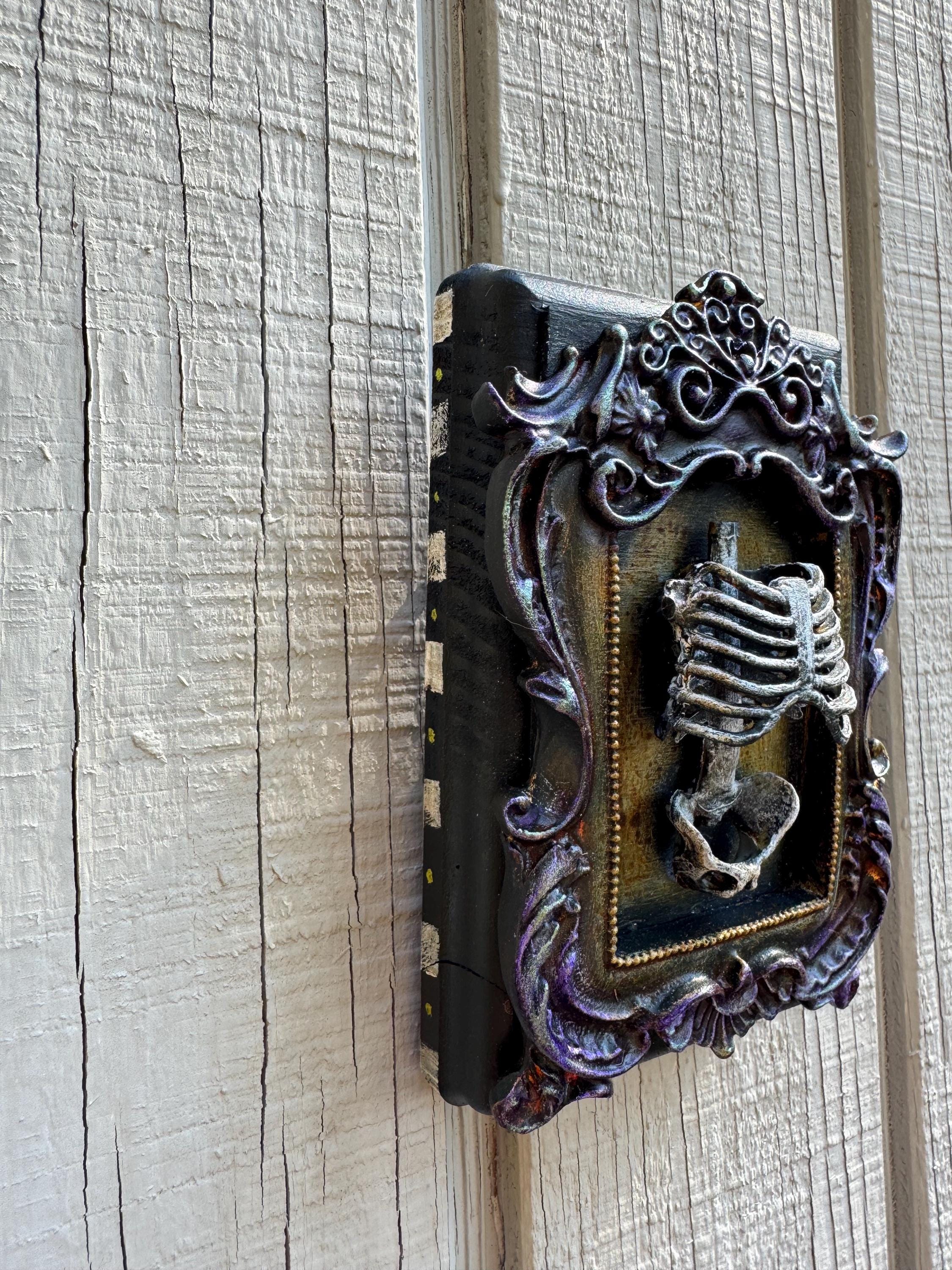 Hand Painted Skeleton Torso Shrine: Upcycled Assemblage Wall Decor - Etsy