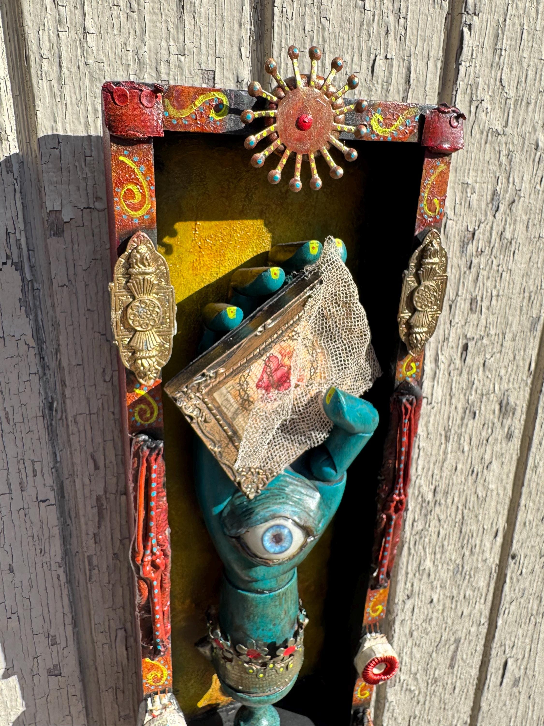 Hand of Protection Shrine: Mexican Folk Art-inspired Sculpture ...