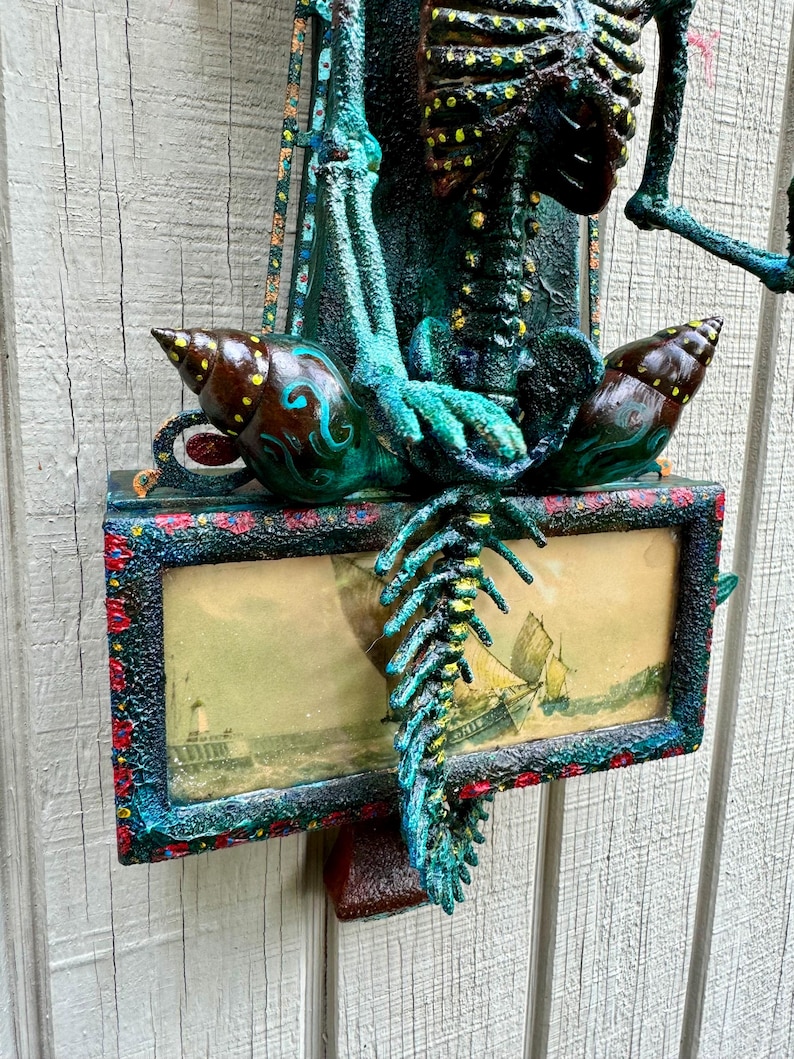 Unique Skeleton Mermaid Sea Shrine Found Object Sculpture Vintage ...